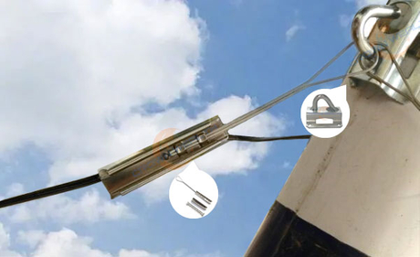 The Stainless Steel Drop Wire Clamp with Serrated Shim for Secure Cable ...