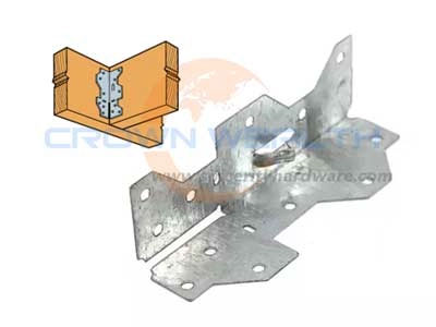 Building Corner Bracket with Split Wooden Connector at The End ...